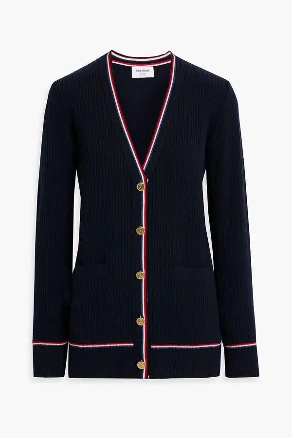 Thom Browne Ribbed Cashmere Cardigan