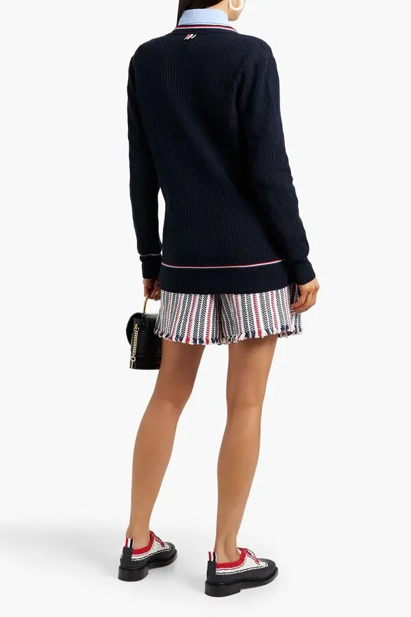 Thom Browne Ribbed Cashmere Cardigan