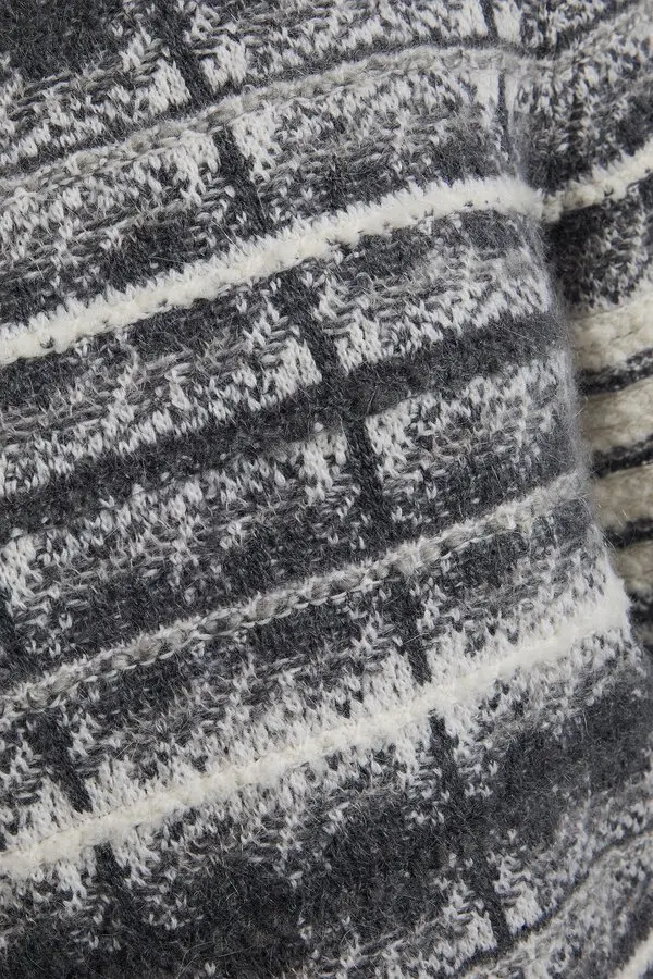 Thom Browne Jacquard-knit Wool-blend Sweater - Gray