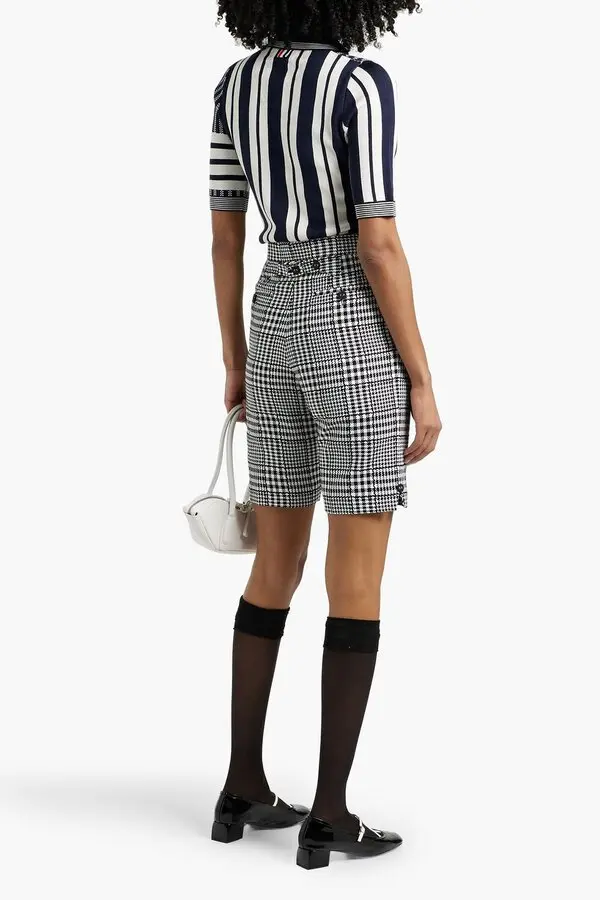 Thom Browne Checked Cotton-tweed Shorts