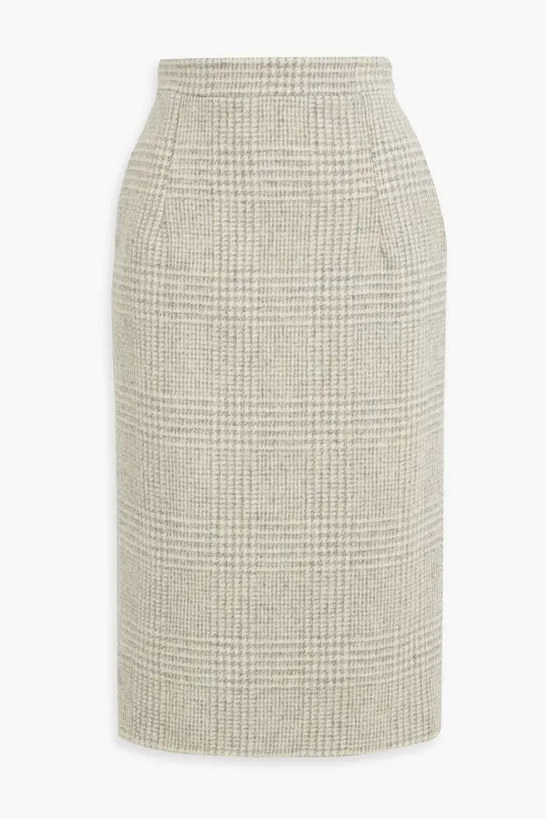 Thom Browne Checked Wool-tweed Midi Skirt
