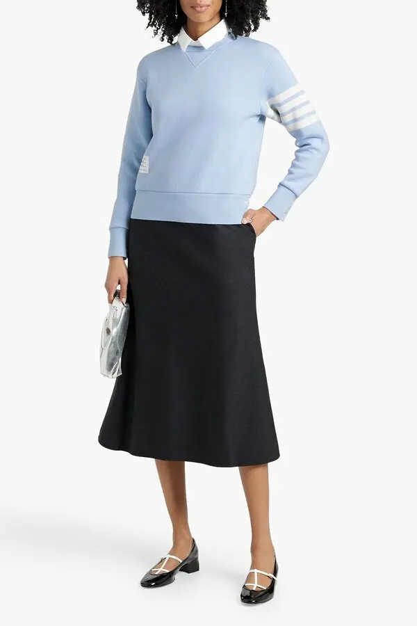 Thom Browne Herringbone Wool Midi Skirt