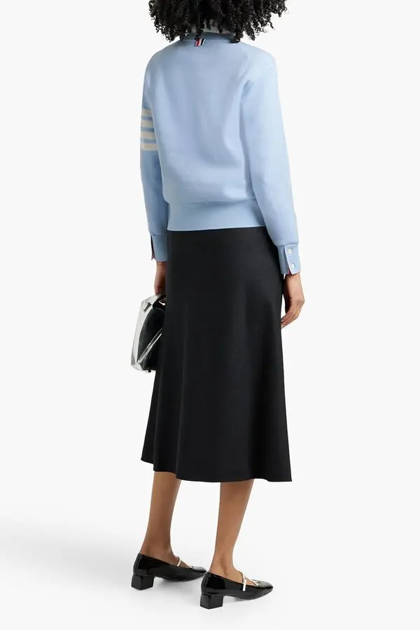 Thom Browne Herringbone Wool Midi Skirt