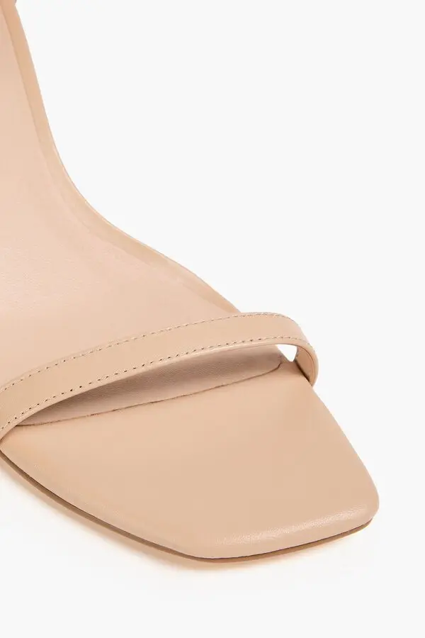 STUART WEITZMAN Amelina 75 Leather Sandals - Beige