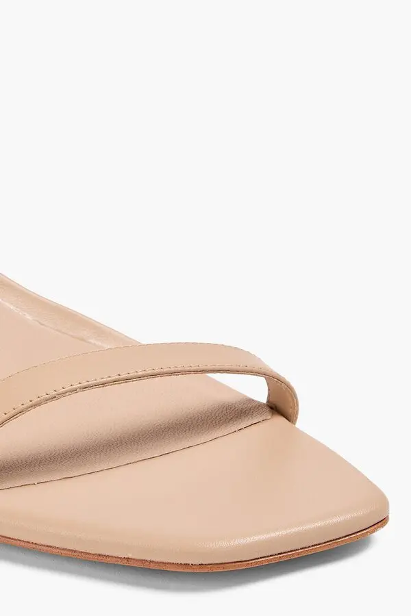 STUART WEITZMAN Amelina 75 Leather Sandals - Beige