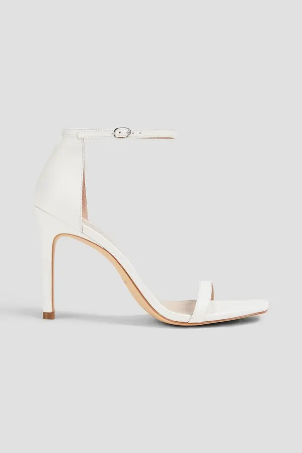 STUART WEITZMAN Amelina 95 Leather Sandals - White