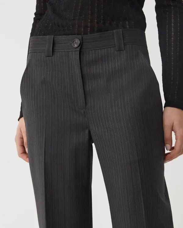 Veronica De Piante Avery Striped Trousers - Grey