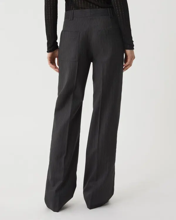 Veronica De Piante Avery Striped Trousers - Grey