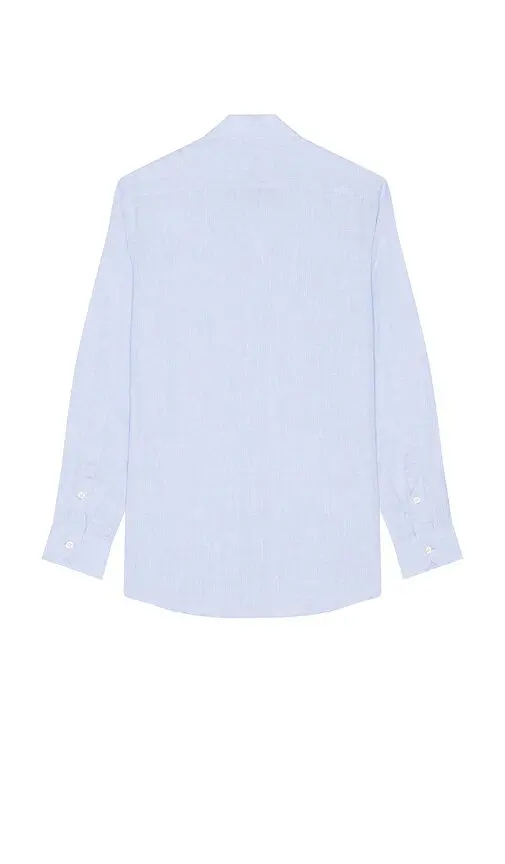 Frescobol Carioca Antonio Linen Shirt In . Also - Blue