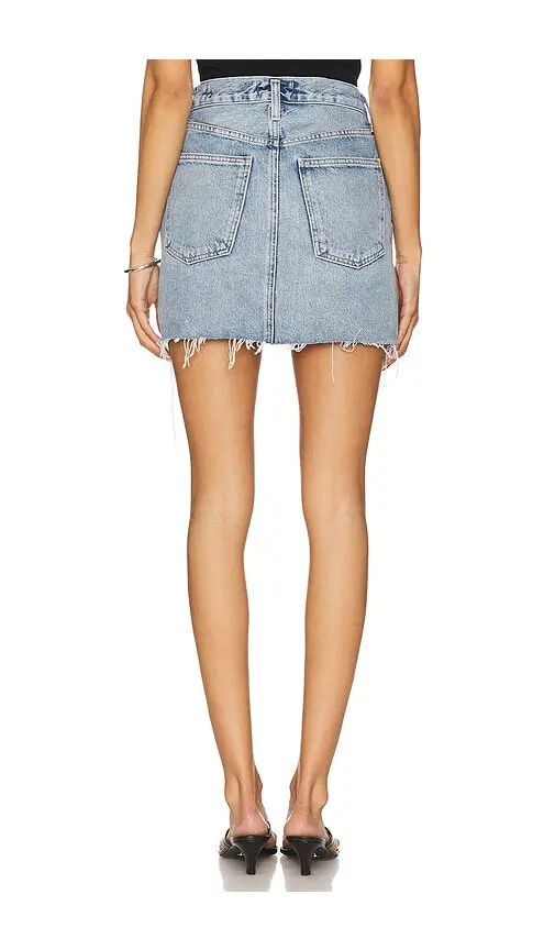 AGOLDE V-waist Mini Skirt - Blue