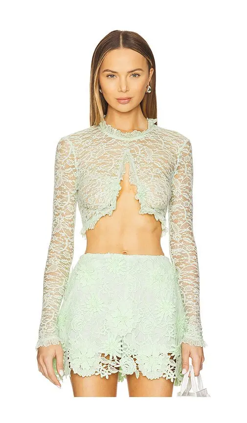 AKNVAS X Revolve Dylan Longsleeve Top With Ruffled Trim