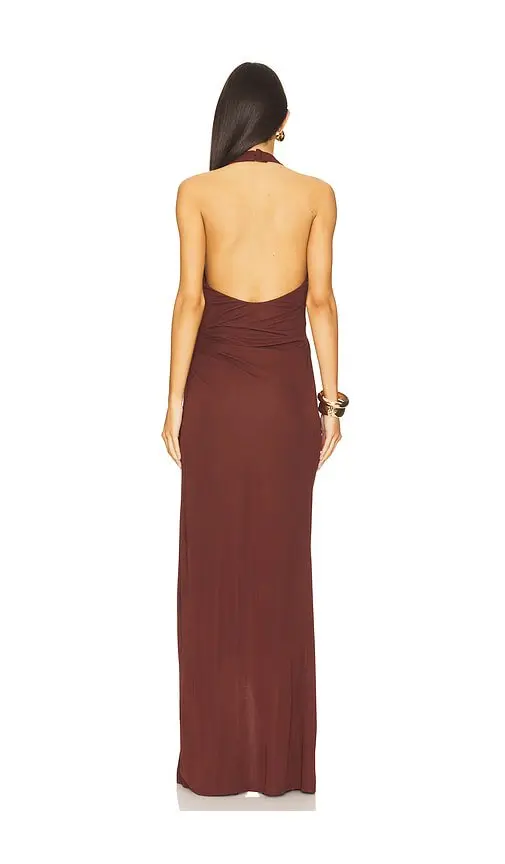 MICHAEL COSTELLO X Revolve Aura Gown - Chocolate