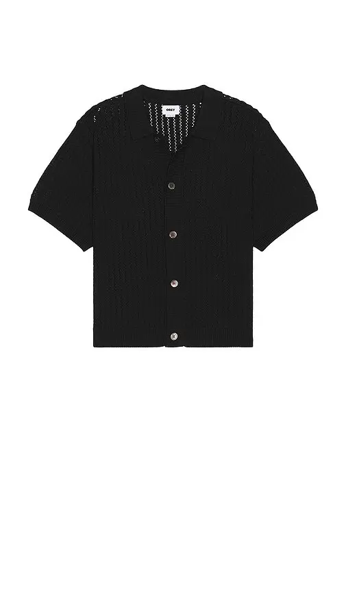 Obey Dez Open Knit Button-front Shirt