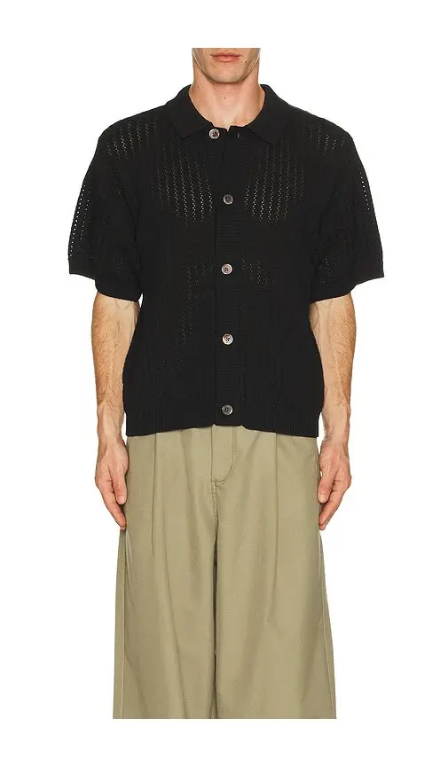 Obey Dez Open Knit Button-front Shirt