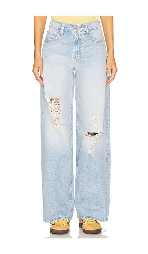 MOTHER The Spinner Zip Sneak Jeans - Blue