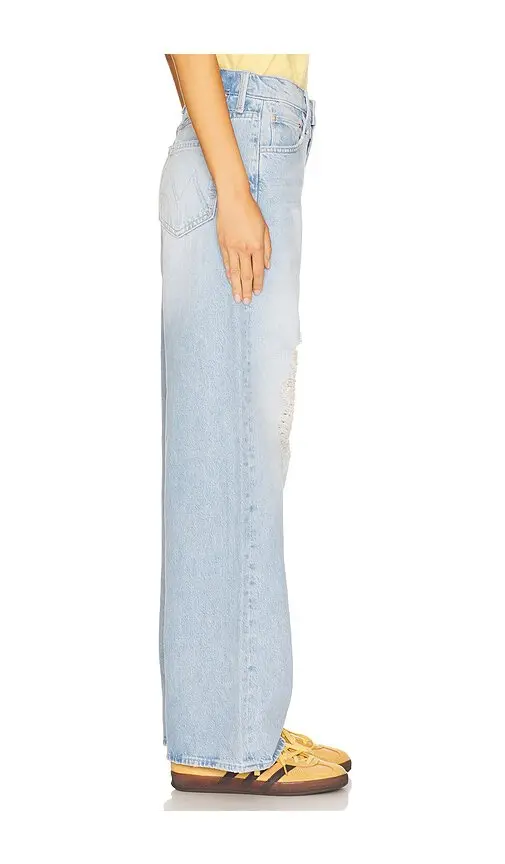 MOTHER The Spinner Zip Sneak Jeans