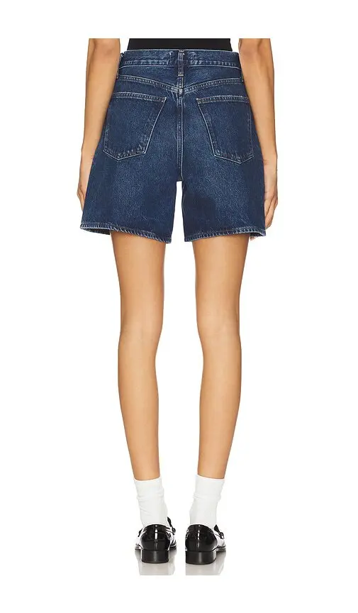 AGOLDE Dame High Rise Baggy Short - Blue