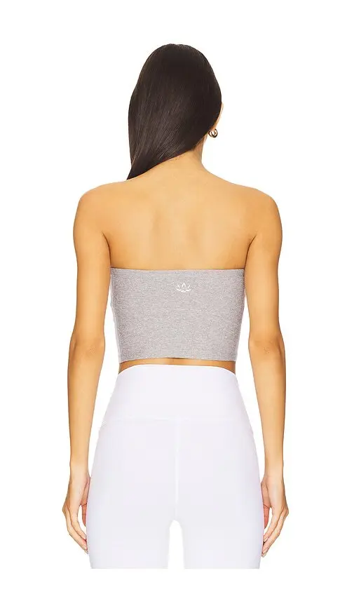 Beyond Yoga Space Dye Strapless Stripe Top - Grey