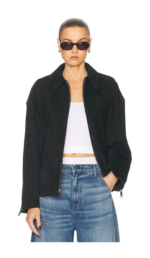 GRLFRND Alek Suede Jacket - Black