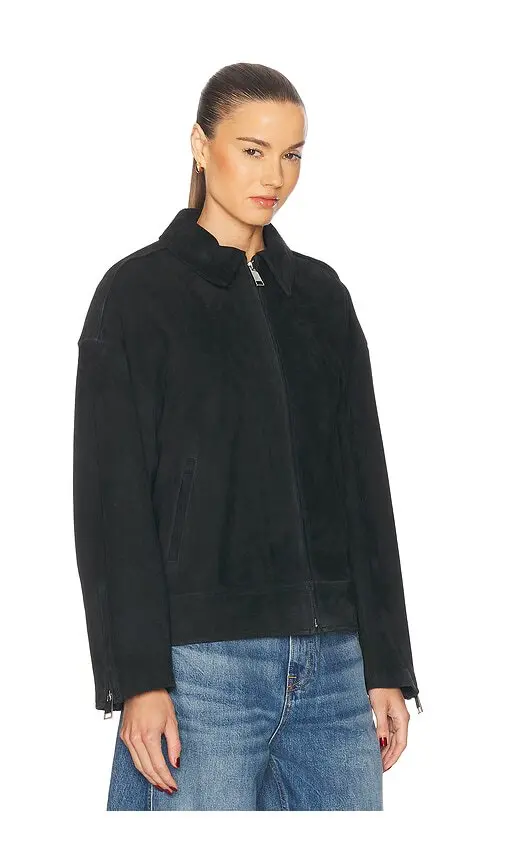 GRLFRND Alek Suede Jacket - Black