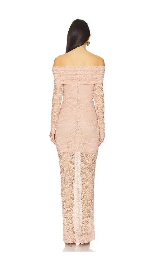 Ronny Kobo Yessenia Off-shoulder Lace Dress - Rose
