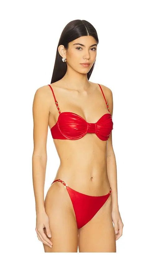 Jade Swim Raina Bikini Top - Coral