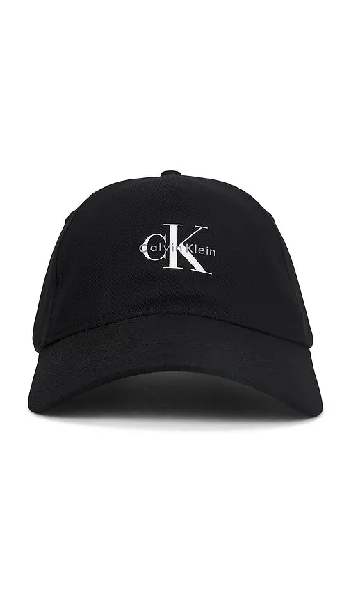 Calvin Klein Monologo Printed Baseball Cap - Black