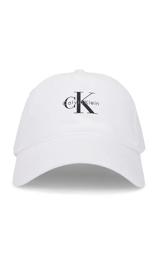 Calvin Klein Monologo Printed Baseball Cap - Bright White