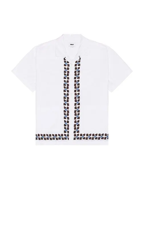 Obey Ruben Woven Shirt In White