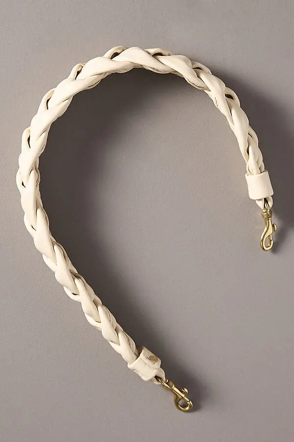 Clare V. Braided Leather Shoulder Bag Strap