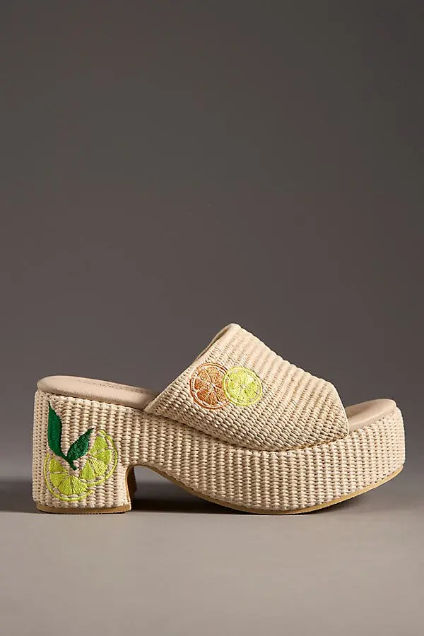 Matisse Exclusive Embroidered Platform Heeled Sandals