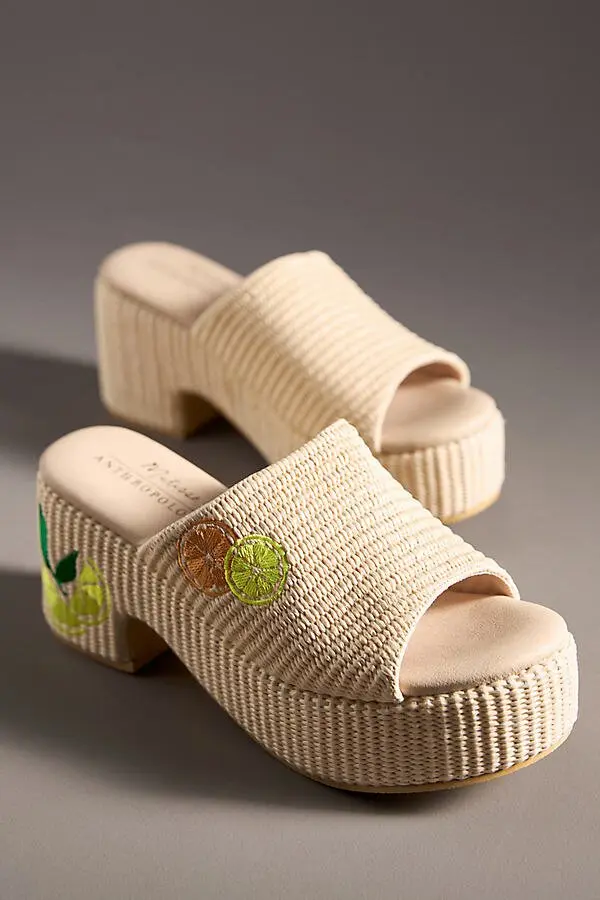 Matisse Exclusive Embroidered Platform Heeled Sandals