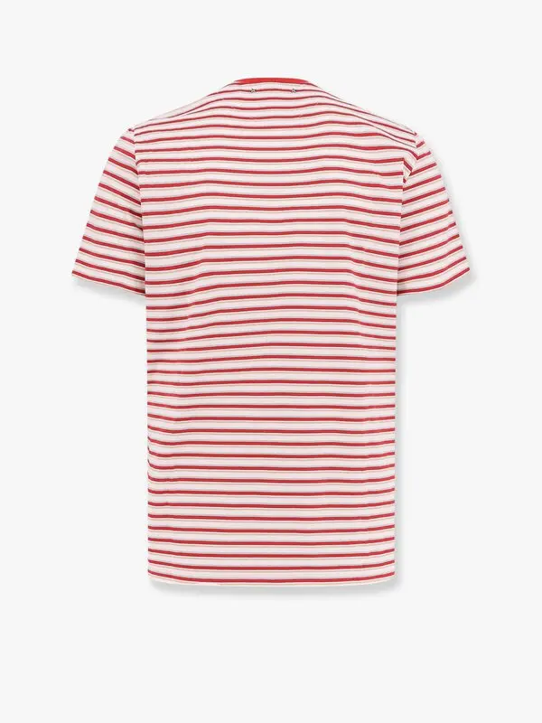 GOLDEN GOOSE Striped Cotton Tshirt With Logo