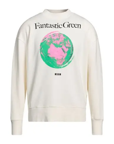 MSGM Cotton Fleece Sweatshirt - White