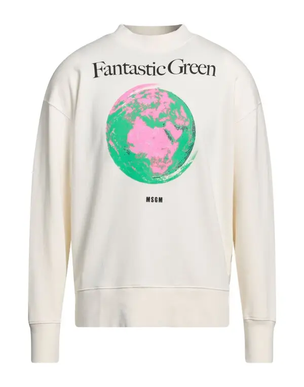 MSGM Cotton Fleece Sweatshirt - White