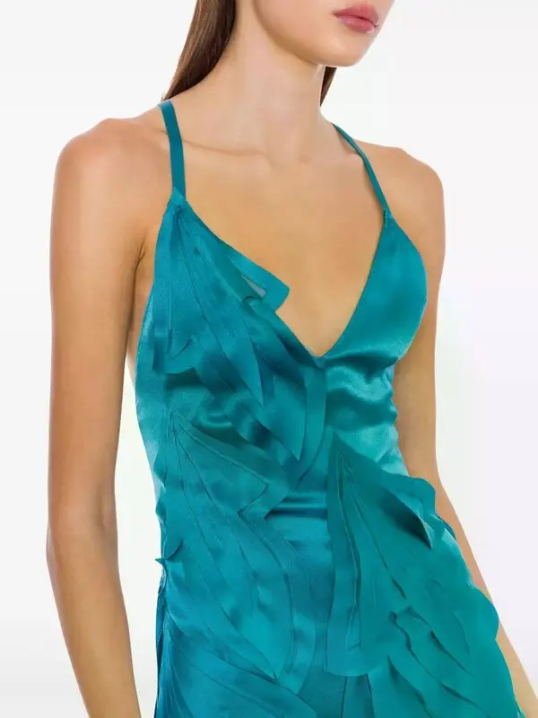 Alberta Ferretti Appliqu-Detailed Maxi Dress In Blue - 59% Off |  Editorialist