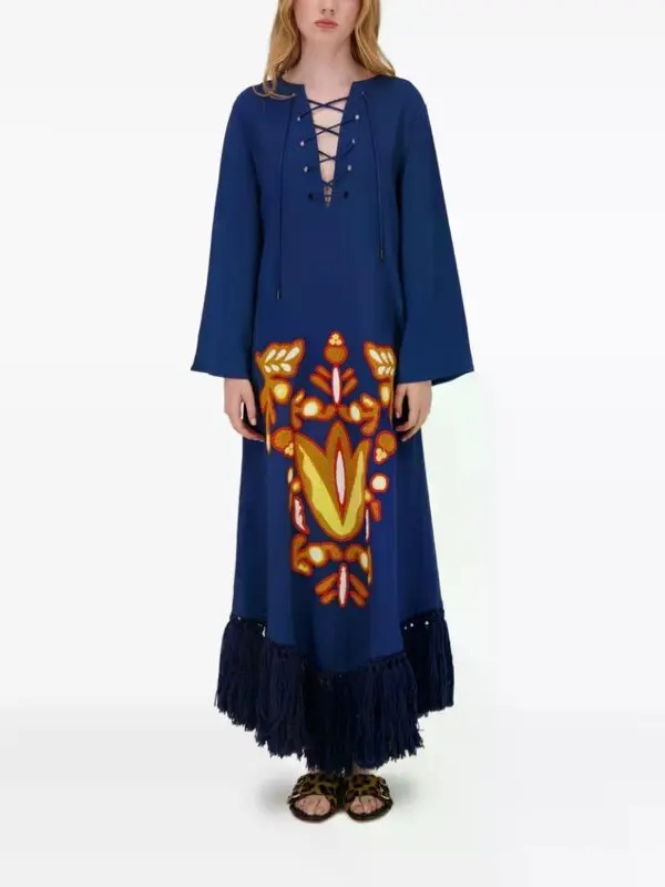 PAULA S Estate Maxi Dress - Blue