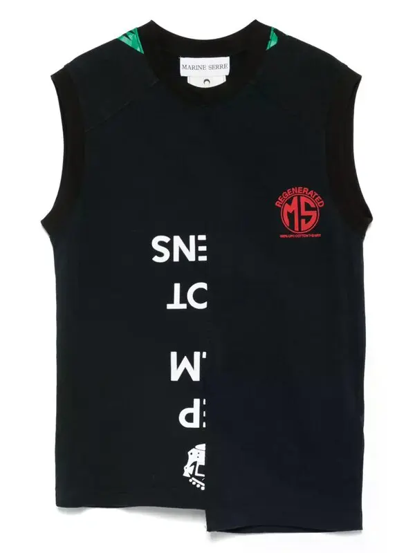 MARINE SERRE Upcycled Graphic-t-shirts Tank Top