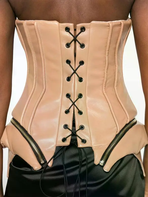 MITILIANE COUTURE Leather Corset And Maxi Skirt Set