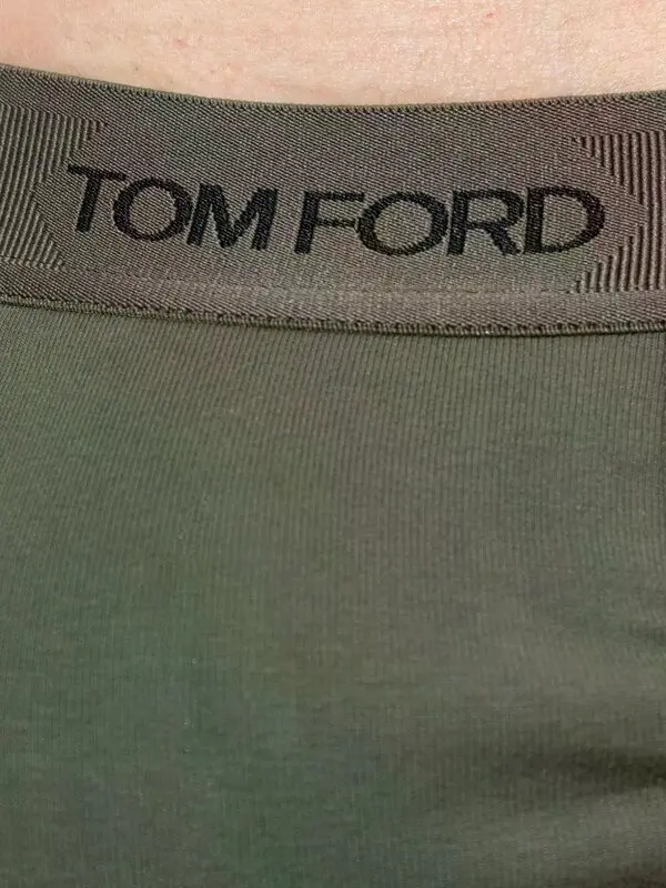 TOM FORD Logo-print Briefs - Green