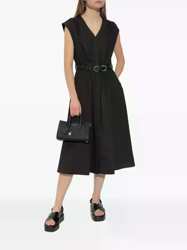 Michael Kors Belted Poplin Midi Dress
