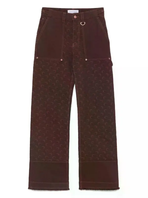 MARINE SERRE Moon Jacquard Twill Jeans