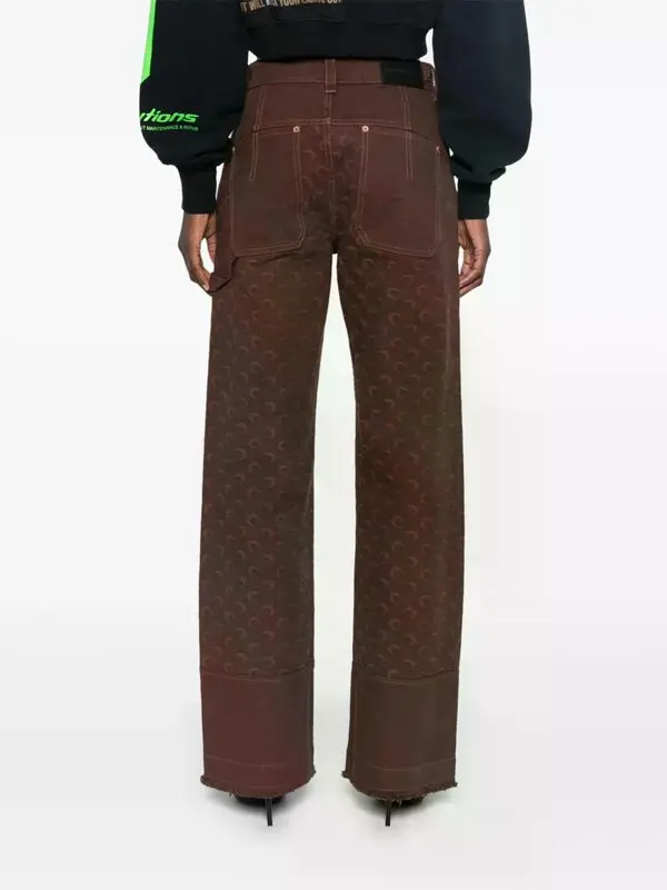 MARINE SERRE Moon Jacquard Twill Jeans