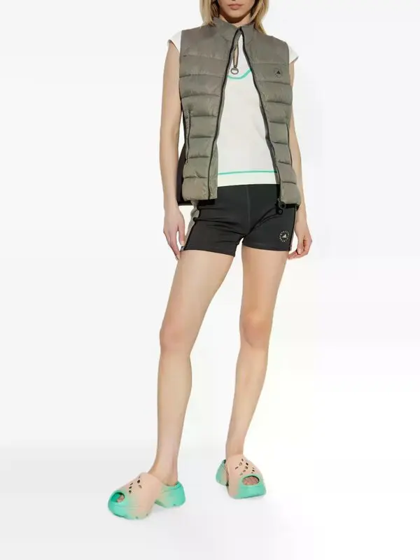 Adidas By Stella McCartney Two-tone High-waisted Shorts