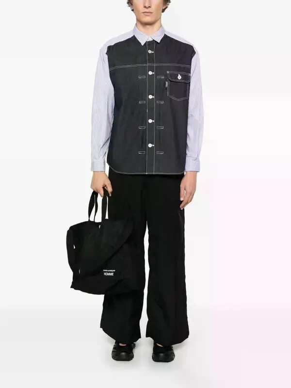 Comme Des Garçons Striped Shirt - Blue