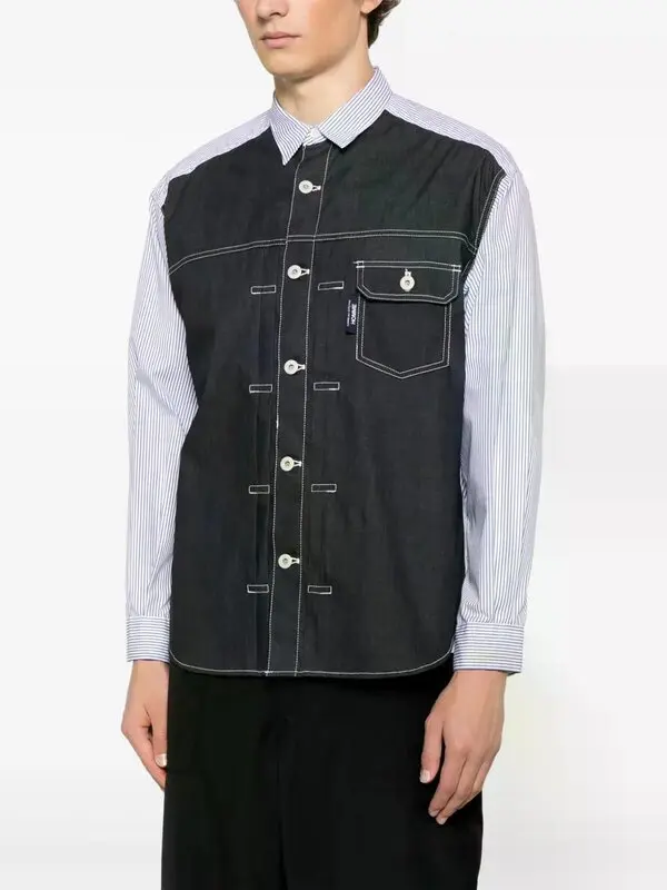 Comme Des Garçons Striped Shirt - Blue