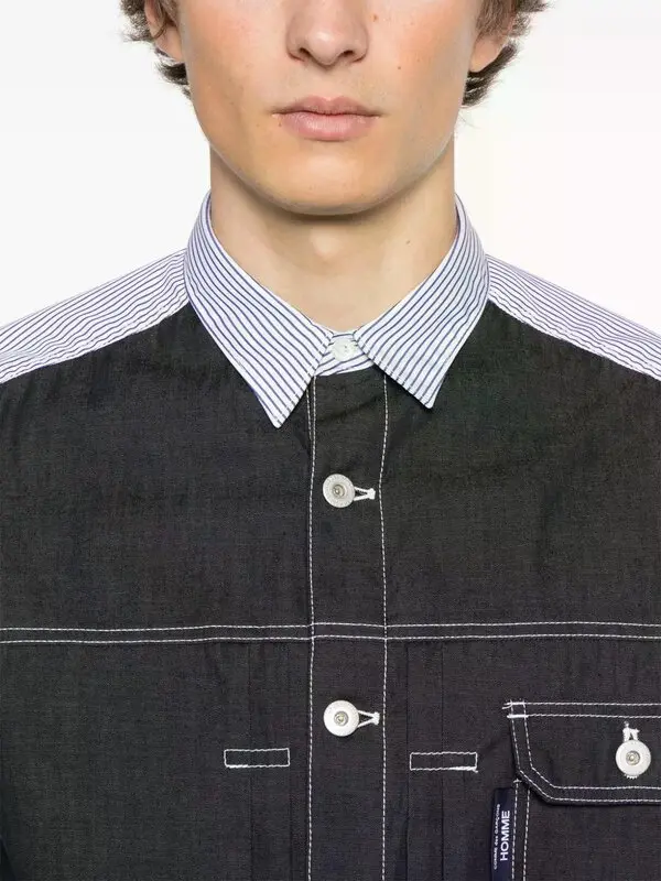 Comme Des Garçons Striped Shirt - Blue