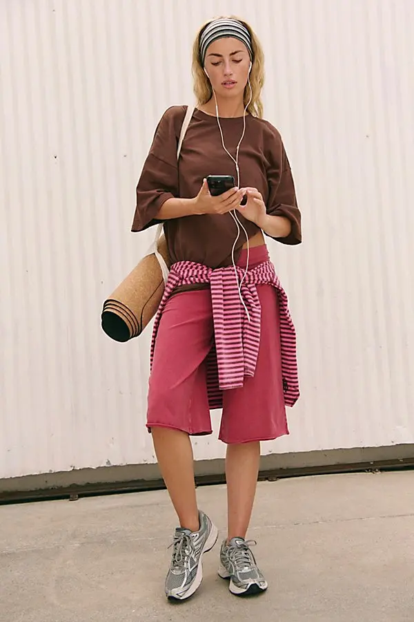 Free People Hot Shot Renewal Pants - Brick