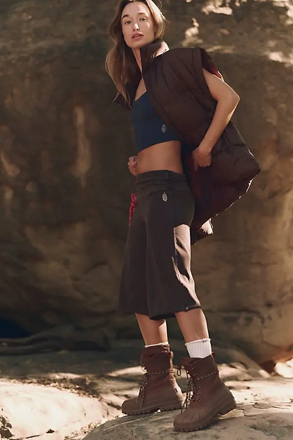 Free People Hot Shot Renewal Pants - Chocolate
