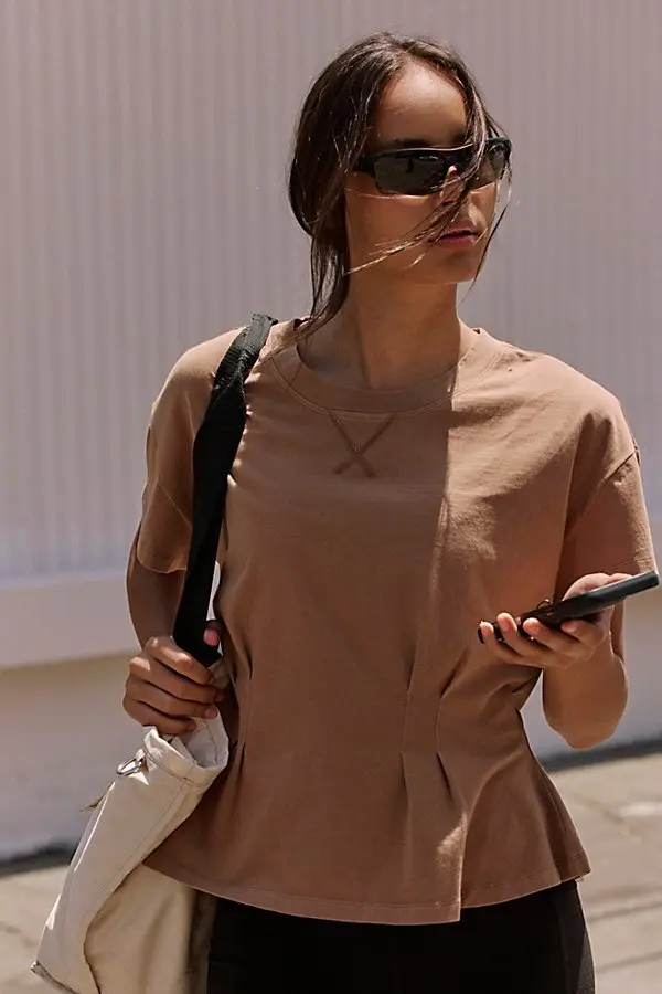 Free People Mind Yourself Tee - Twig